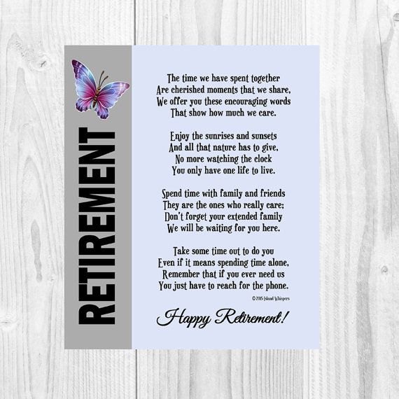 Retirement Poems - Retirement Message Ideas