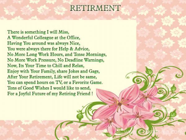 Retirement Poems - Retirement Message Ideas